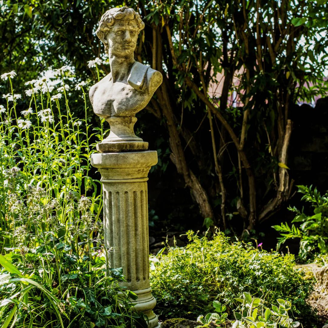 Classical David Bust on Column – DGS Statues