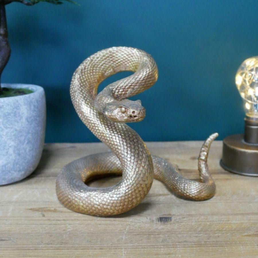 Golden Snake | Indoor Home Decor – DGS Statues